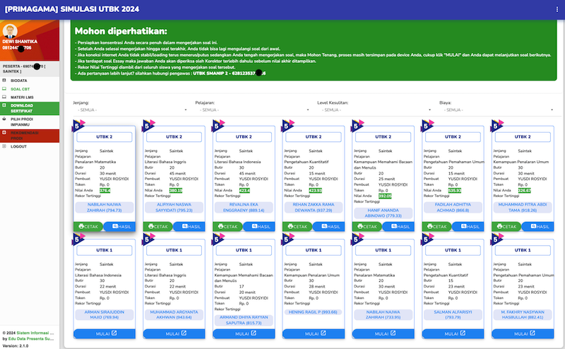 MasterPrimaUnggulan - Sistem Informasi Tryout Online