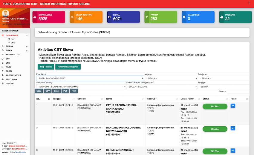 MasterPrimaUnggulan - Sistem Informasi Tryout Online